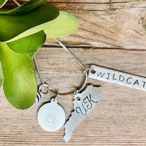 University of Kentucky UK Wildcats Hand Stamped Jewelry Metal Necklace ...
