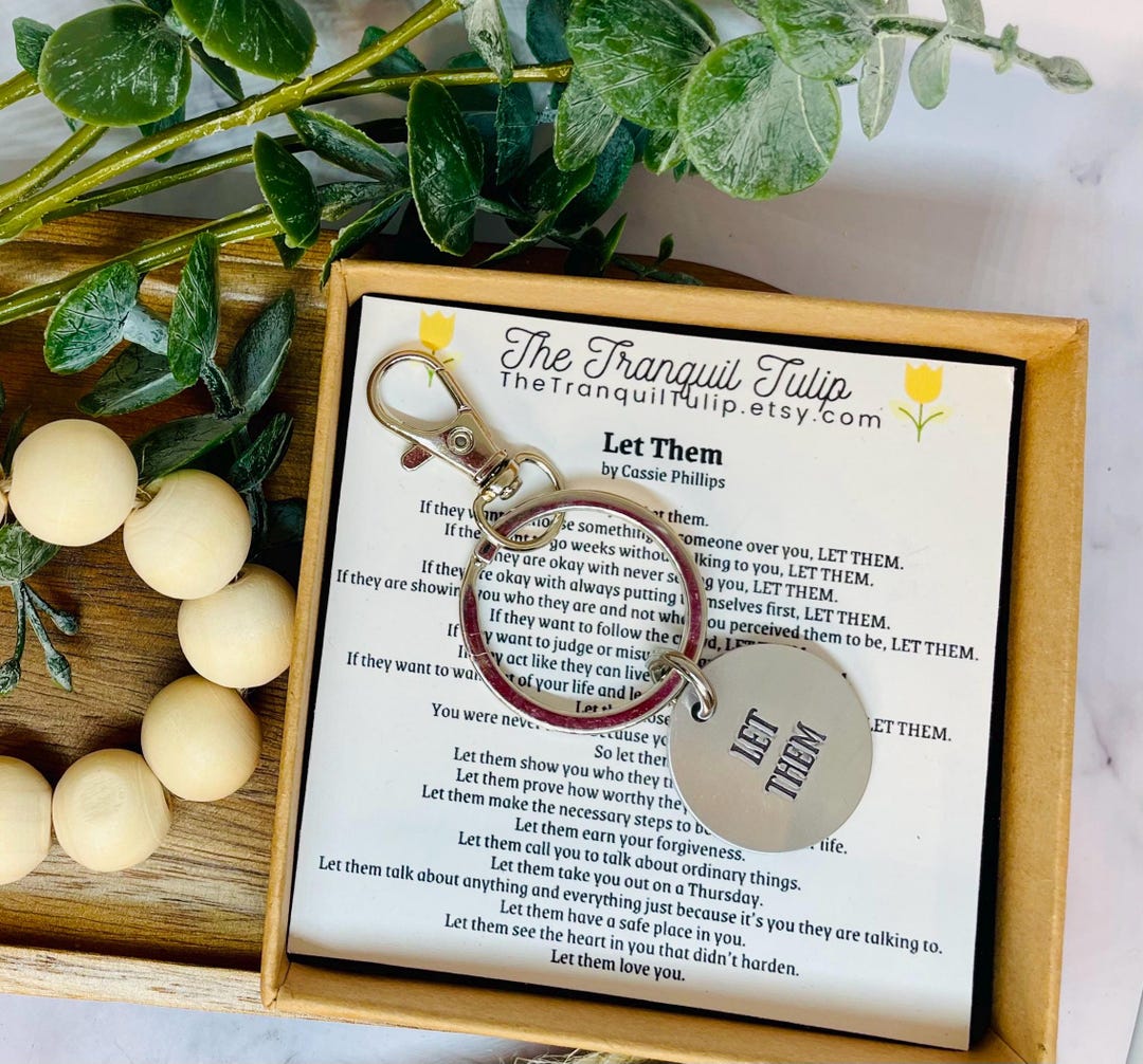 Let Them Keychain - Let Them Poem - Hand Stamped Jewelry ...