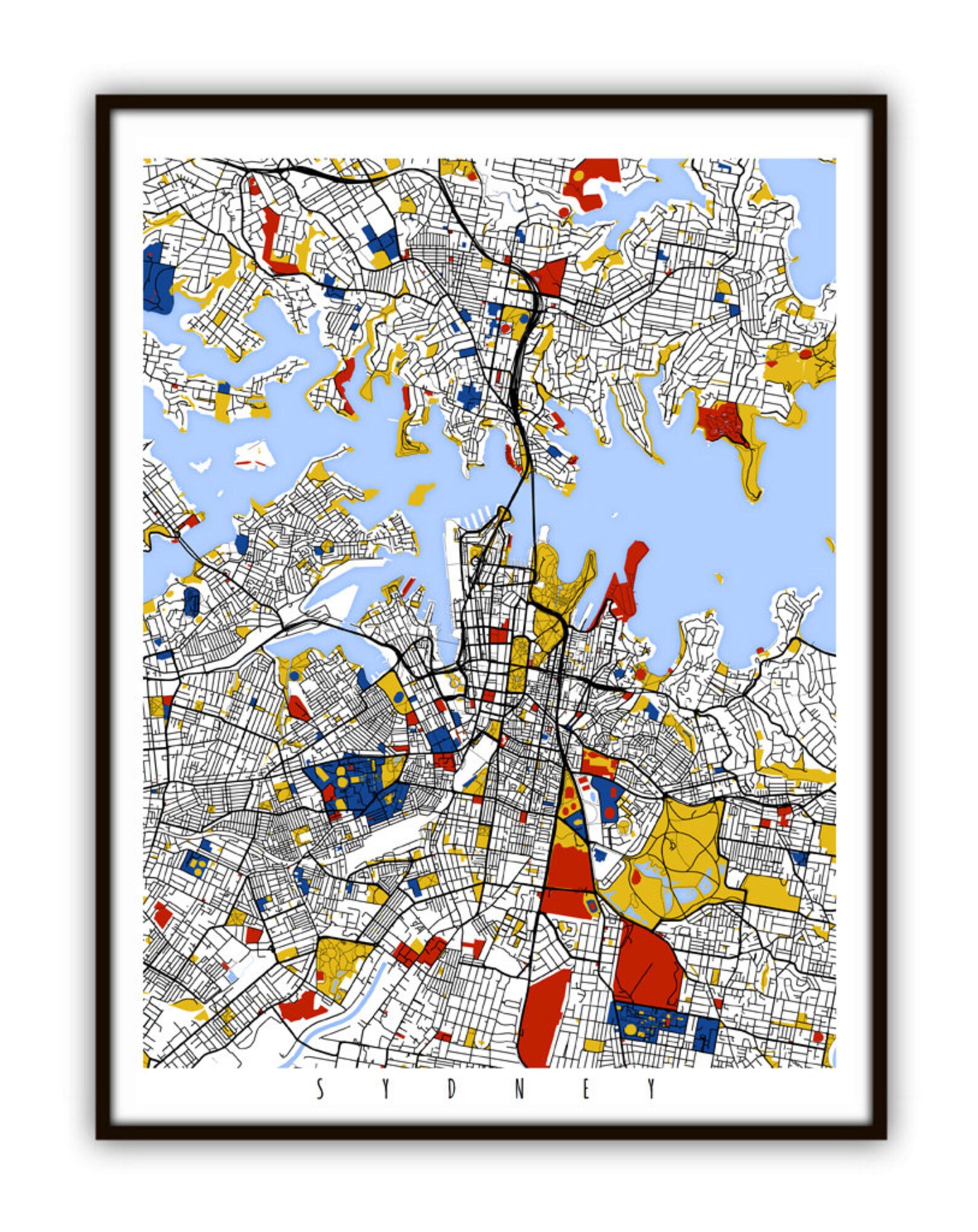 Sydney Map Art / Sydney, Australia Wall Art / Print / Poster / Modern ...