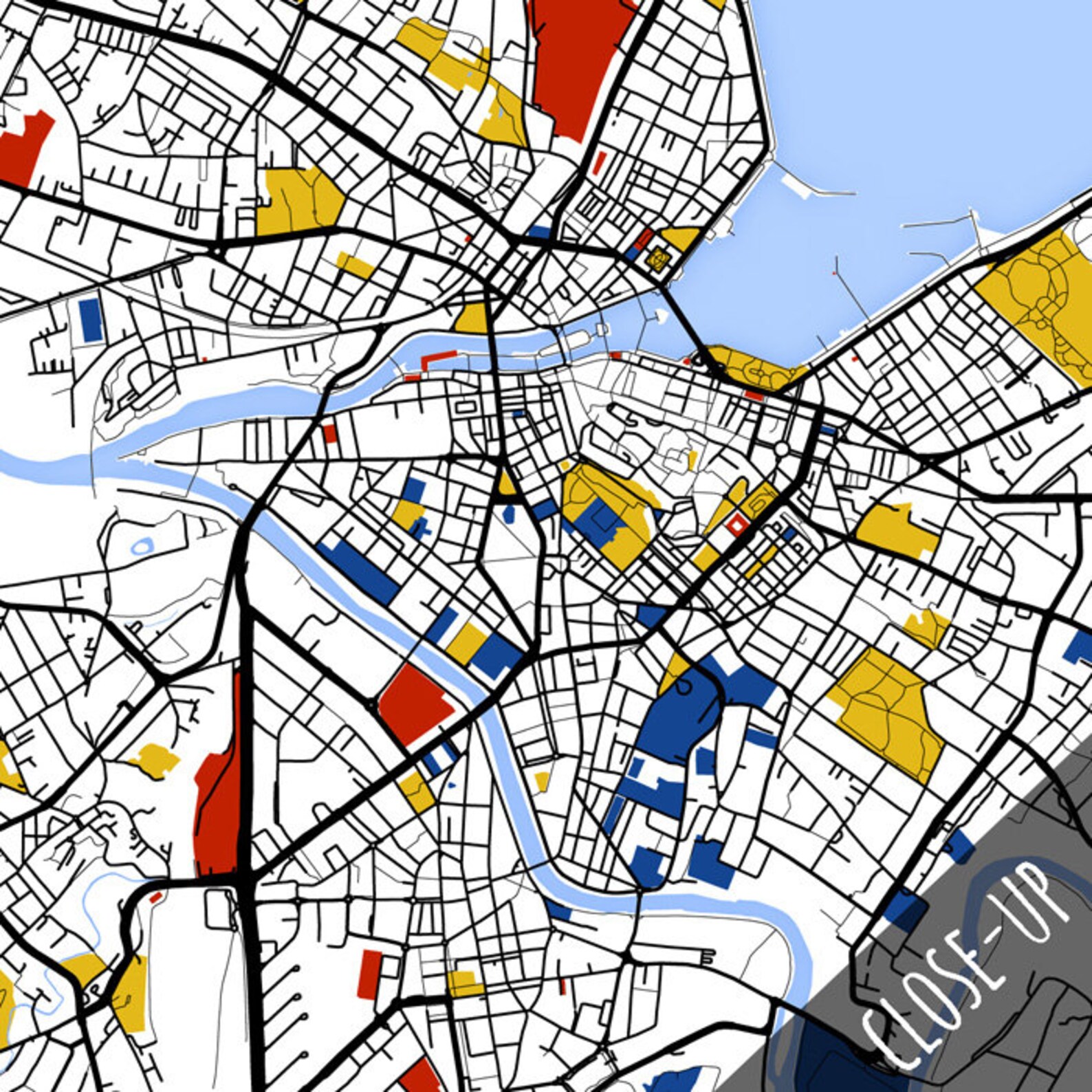 Geneva Map Art / Geneva, Switzerland Wall Art / Print / Poster / Modern ...
