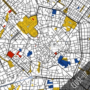 Milan Map Art / Milan, Italy Wall Art / Print / Poster / Modern ...