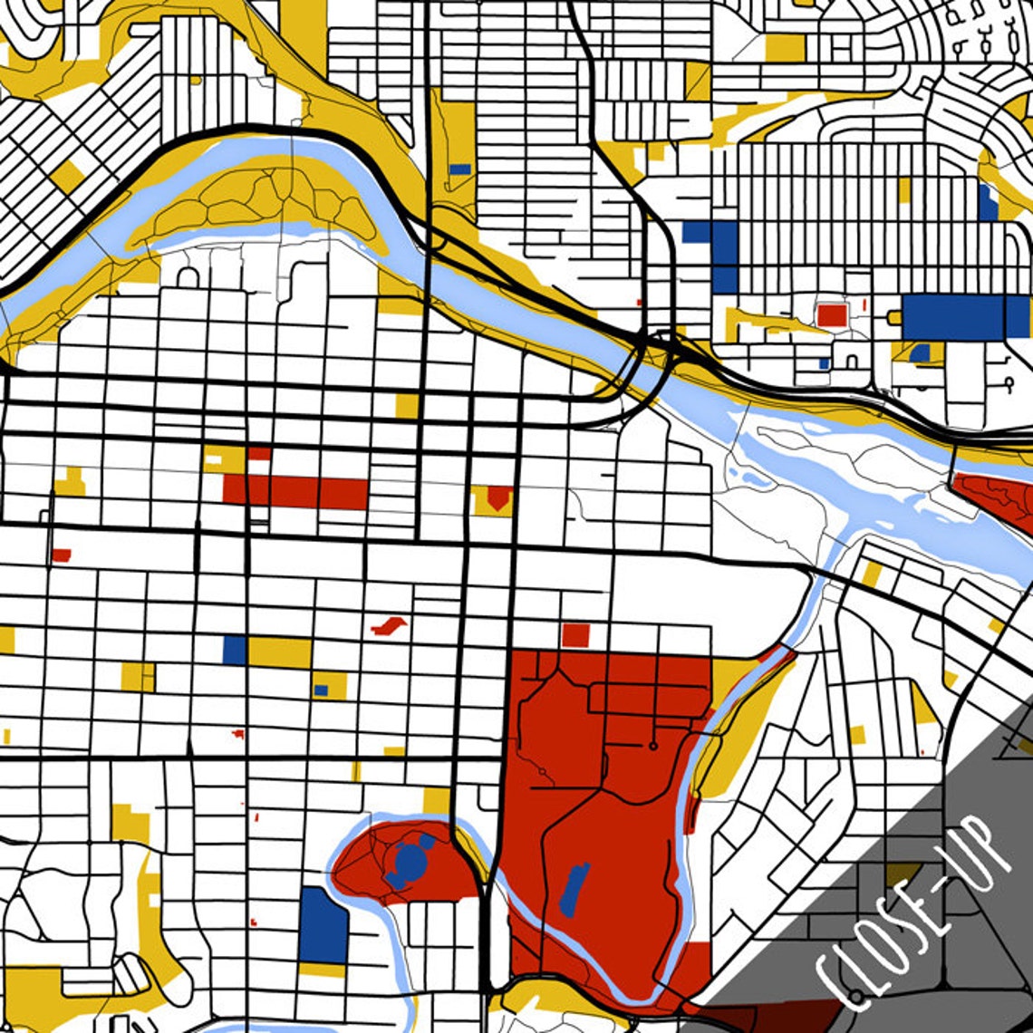 Calgary Map Art / Calgary Canada Wall Art / Print / Poster / - Etsy