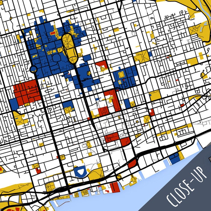 Toronto Map Art / Toronto, Canada Wall Art / Print / Poster / Modern ...