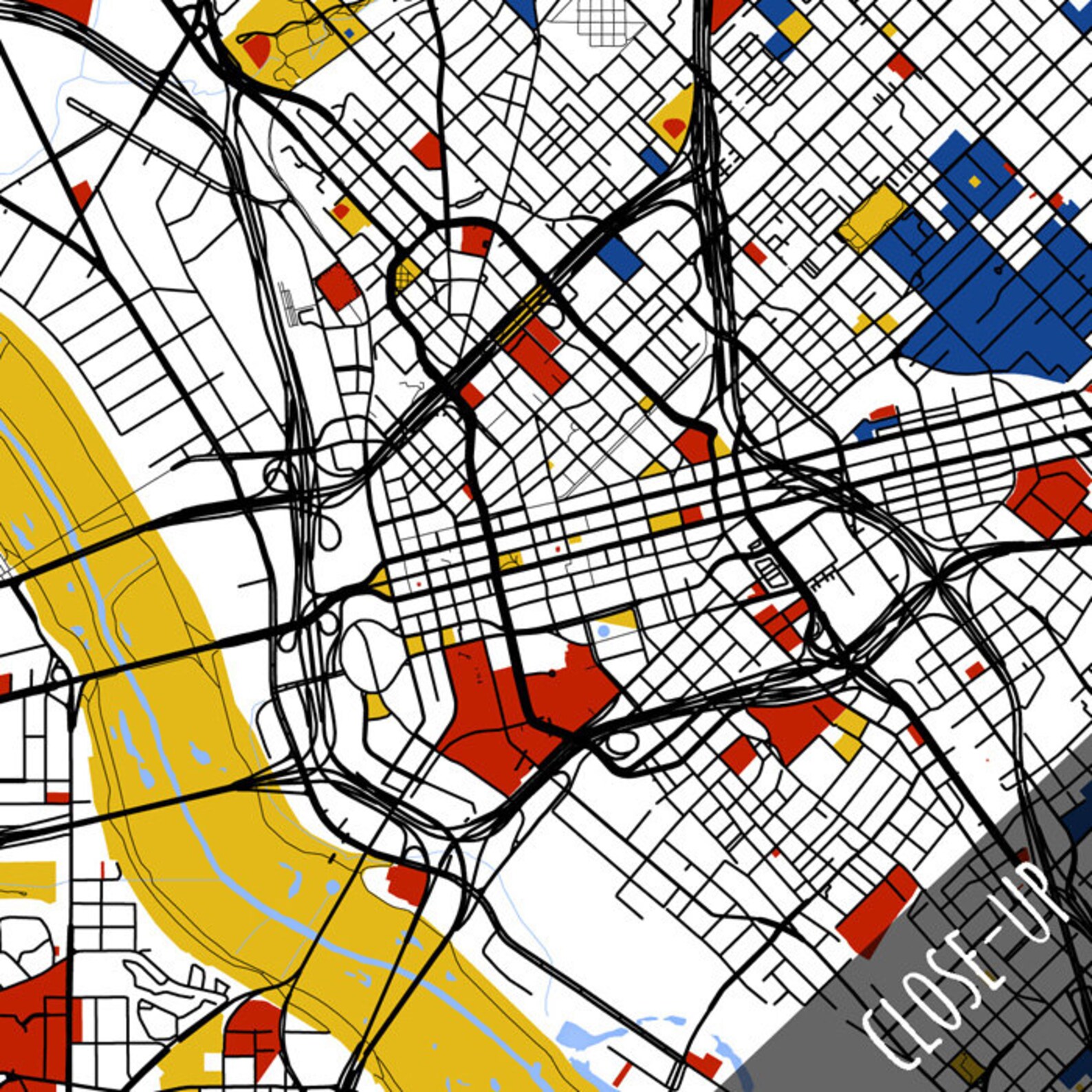 Dallas Map Art / Dallas, Texas Wall Art / Print / Poster / Modern Home ...