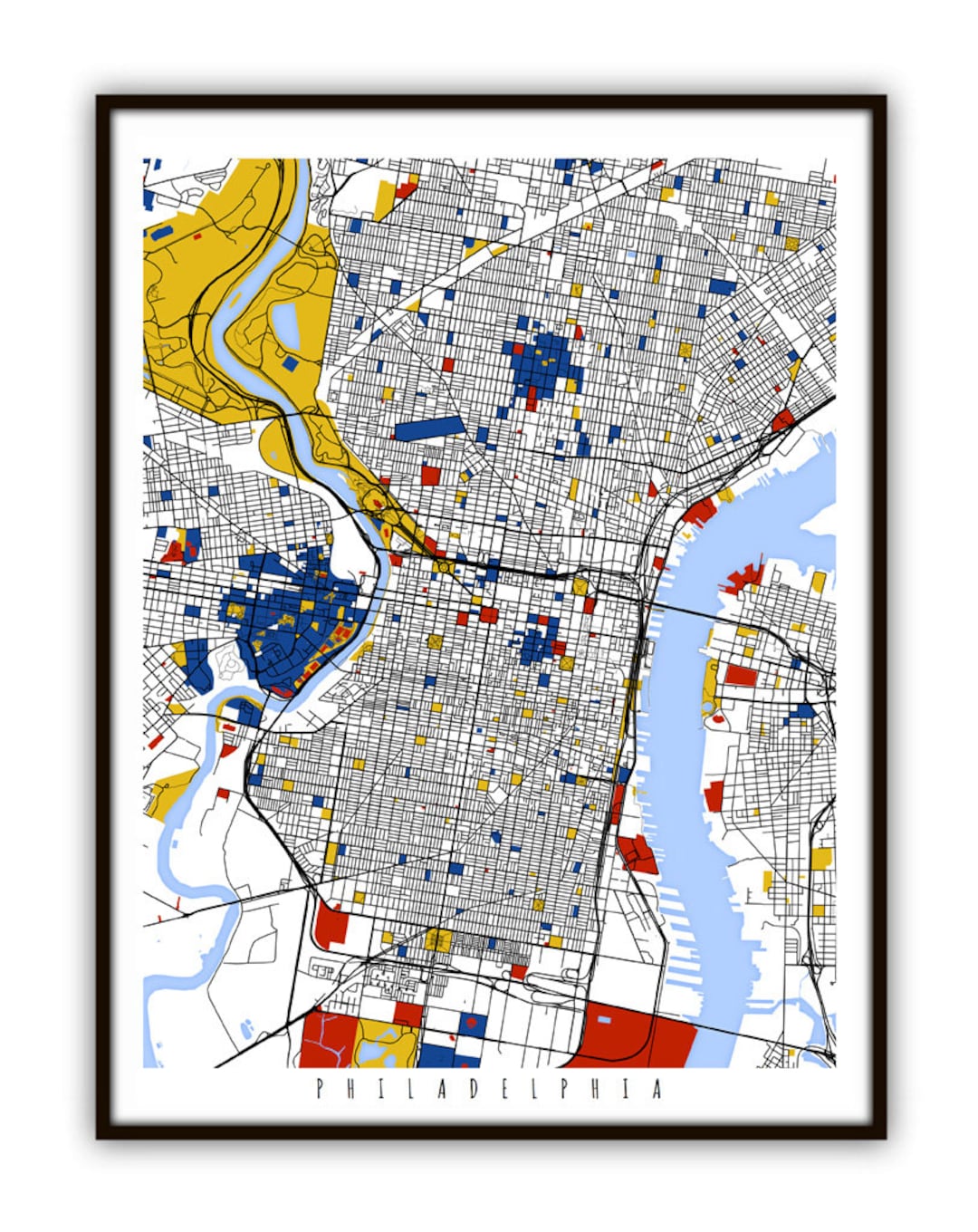 Philadelphia Map Art / Philadelphia, Wall Decor / Print / Poster ...