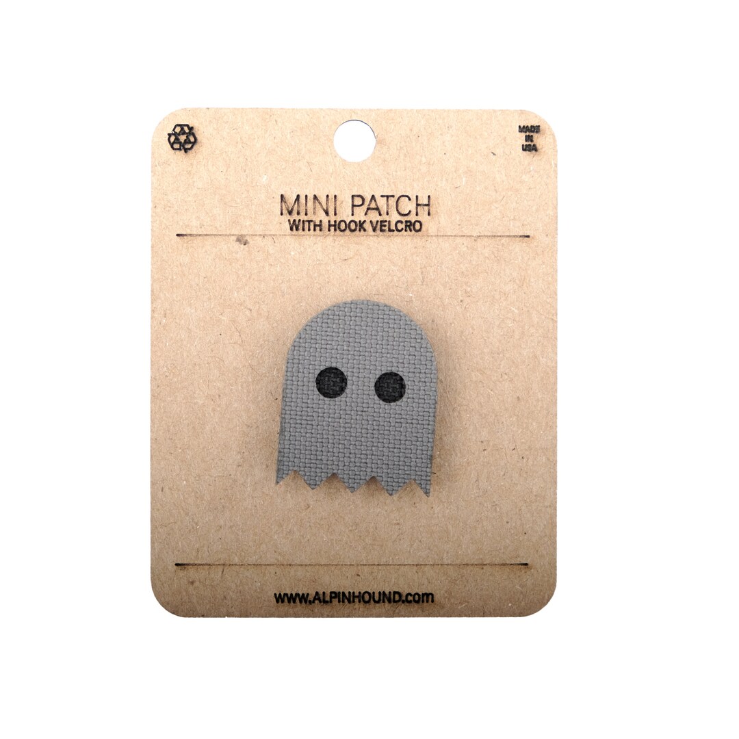 Mini Wolf Gray and Black Happy Ghost Tactical Patch - Etsy