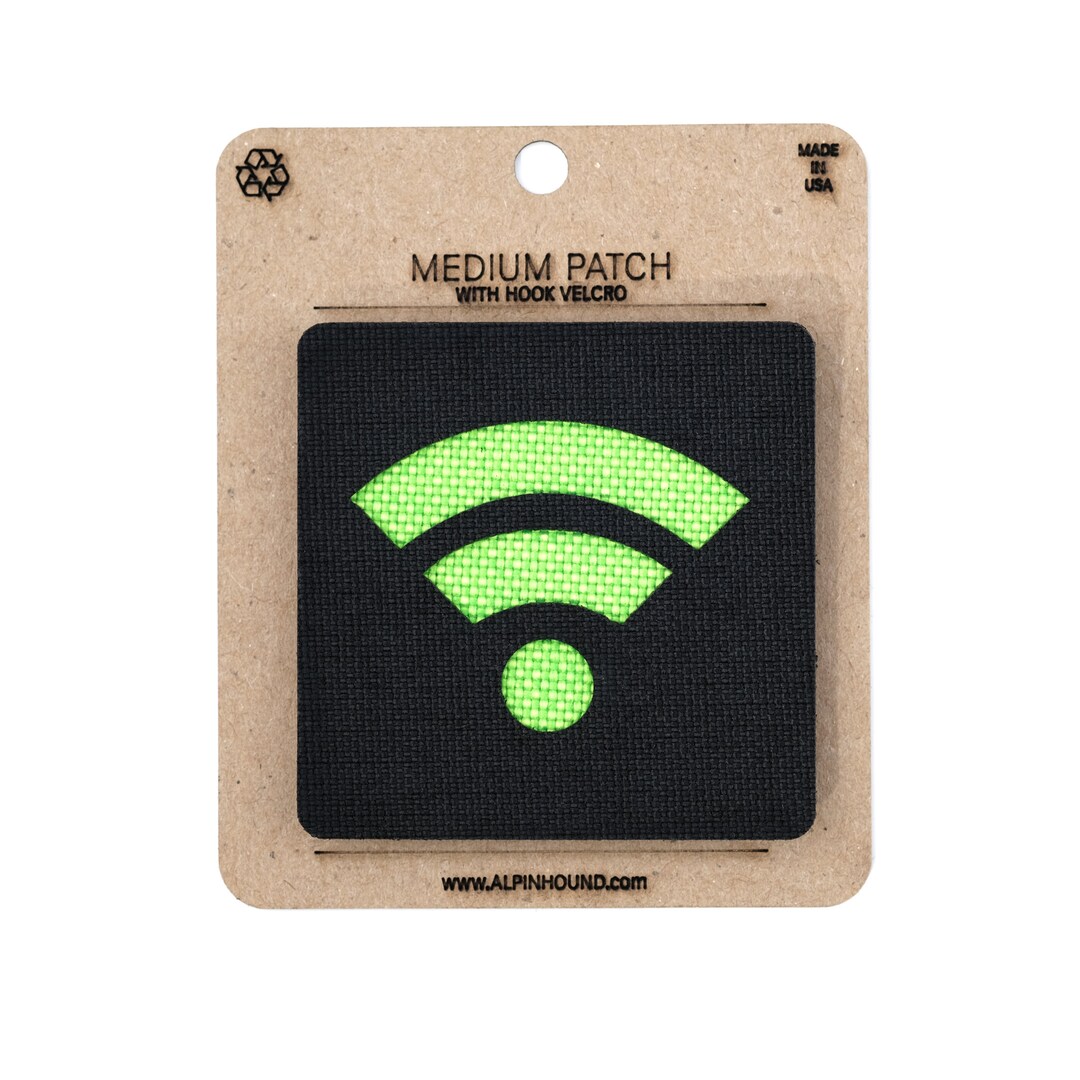 WIFI Tactical Patch Black and Neon Green Medium - Etsy