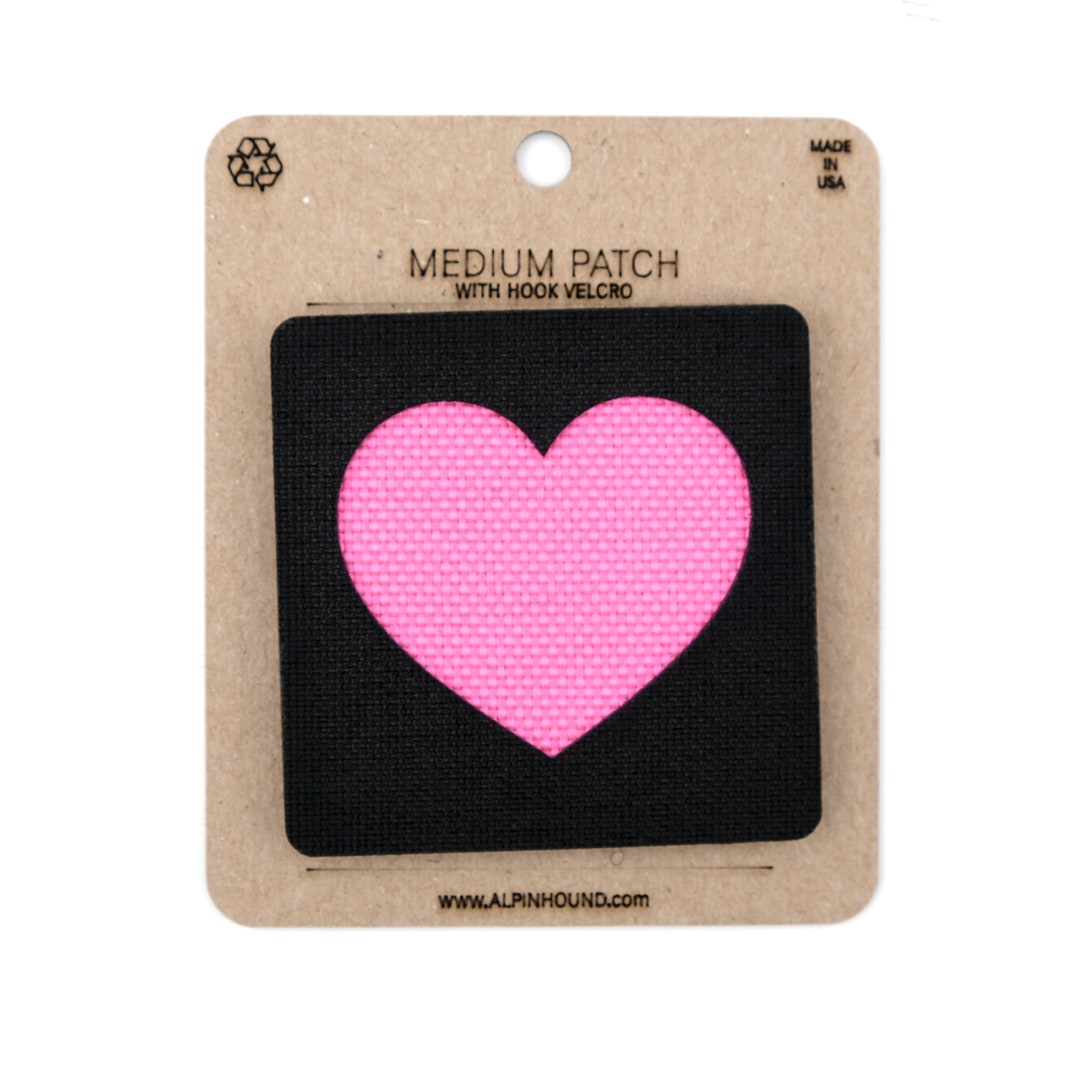 Medium Black and Neon Pink Heart Tactical Patch - Etsy
