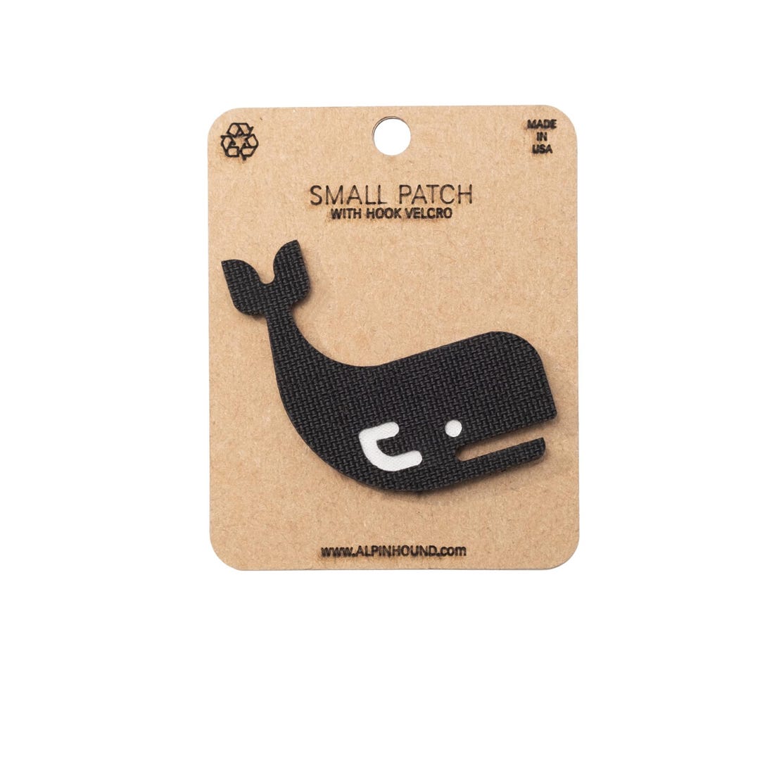 Sperm Whale Tactical Patch Small Black and White - Etsy