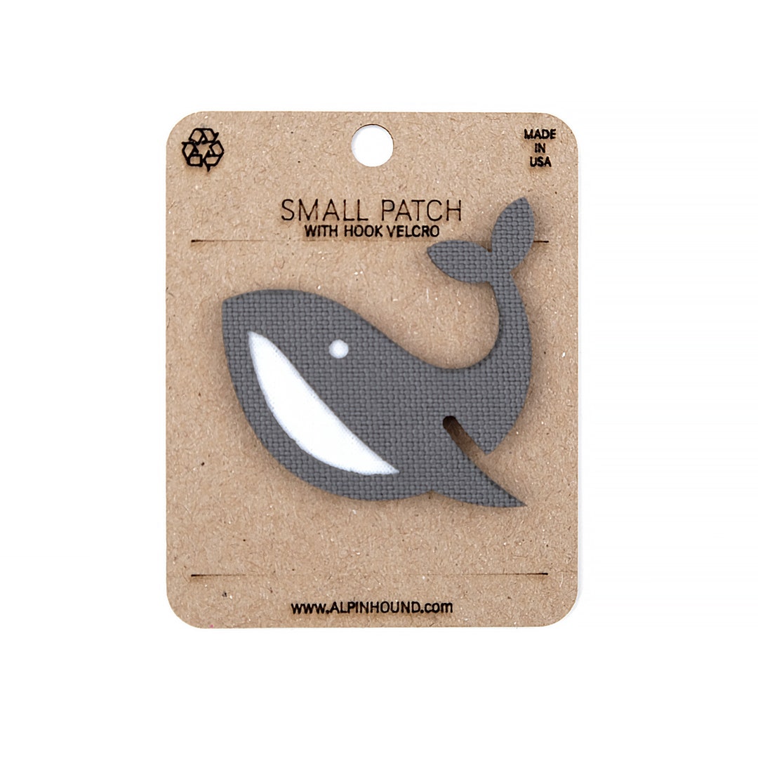 Small Wolf Gray and White Whale Tactical Patch - Etsy