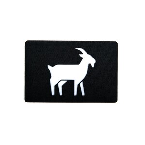 2x3 Inch Black and White Goat Tactical Hat Patch - Etsy