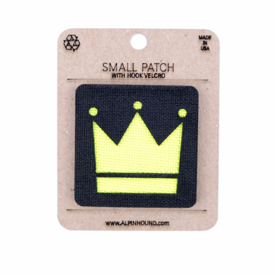 Small Black and Yellow Crown Tactical Patch - Etsy