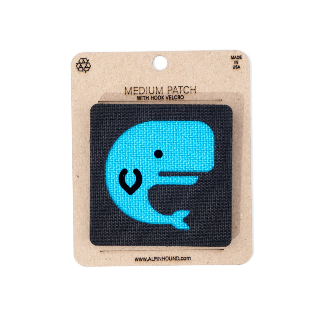 Blue Whale Tactical Patch Black and Blue Medium 2X2 - Etsy