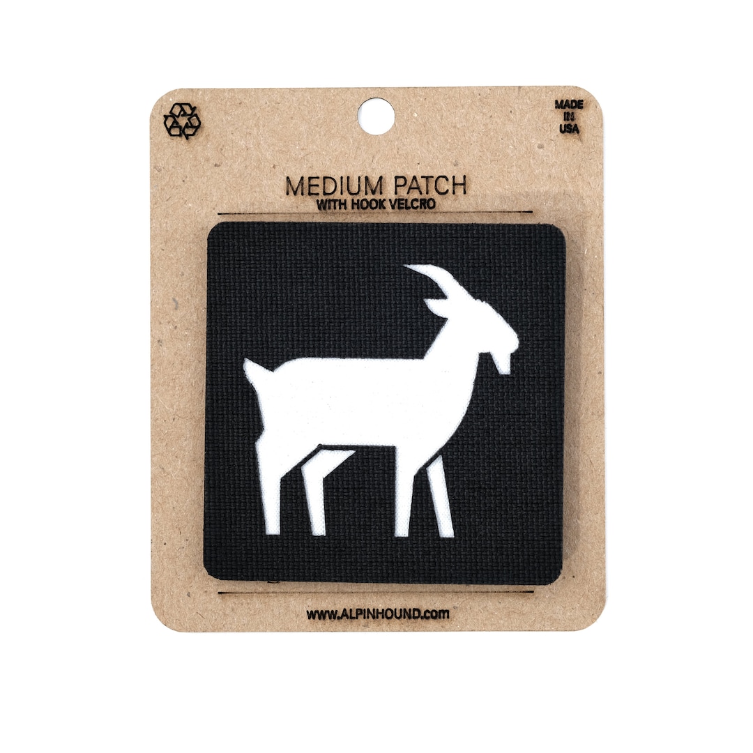 GOAT Tactical Patch Black and White Medium - Etsy