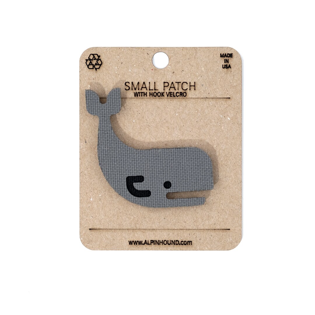 Sperm Whale Tactical Patch Small Gray and Black - Etsy