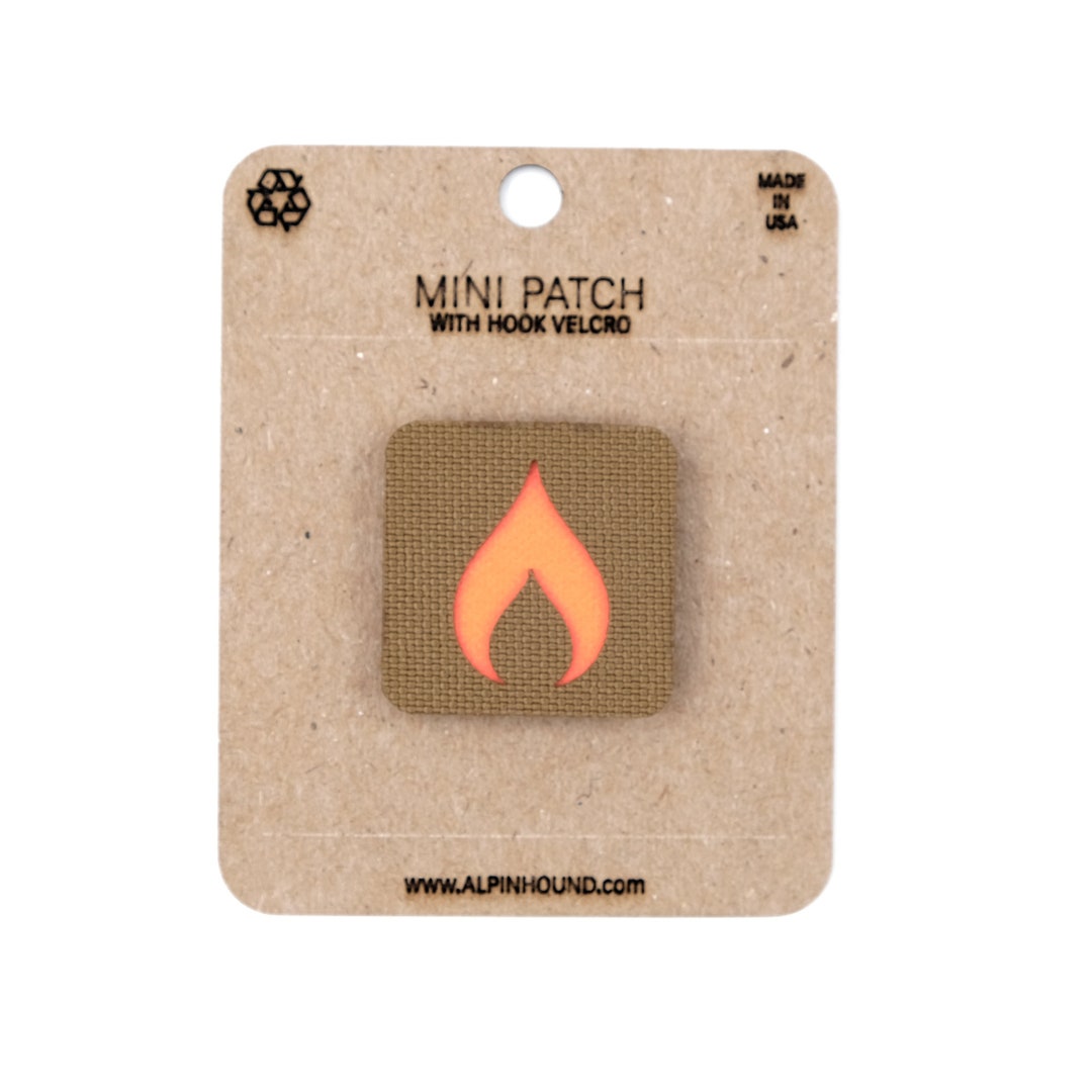Mini Coyote and Reflective Orange Flame Tactical Patch - Etsy
