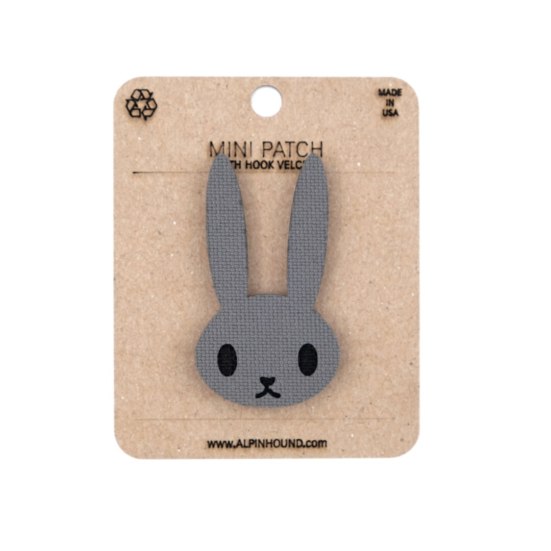 Small Wolf Gray and Black Bunny Tactical Patch - Etsy