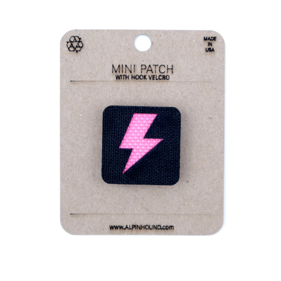 Mini Black and Pink Lightning Bolt Tactical Patch - Etsy