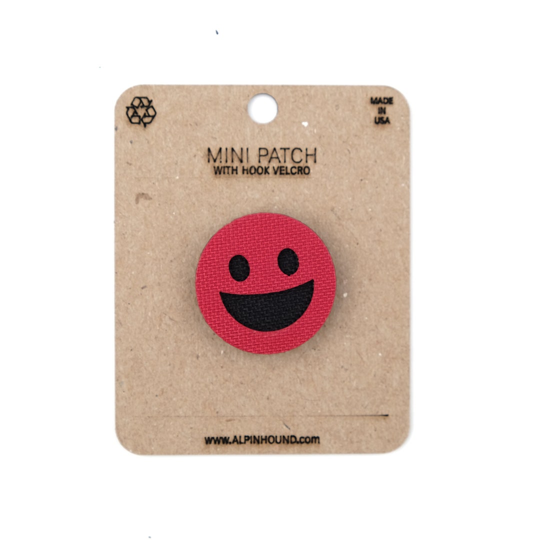 Mini Red and Black Smiley Face Tactical Patch - Etsy