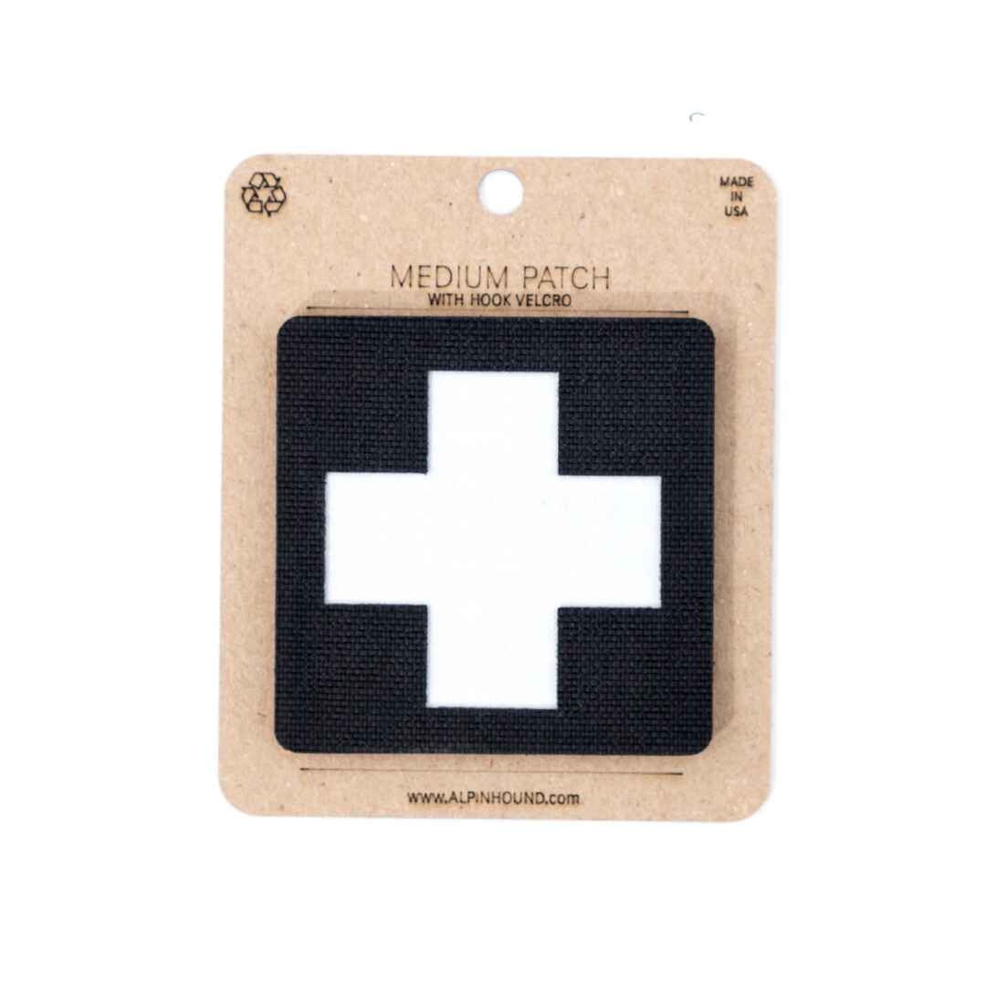 Medical Cross Tactical Patch Black and White Medium - Etsy