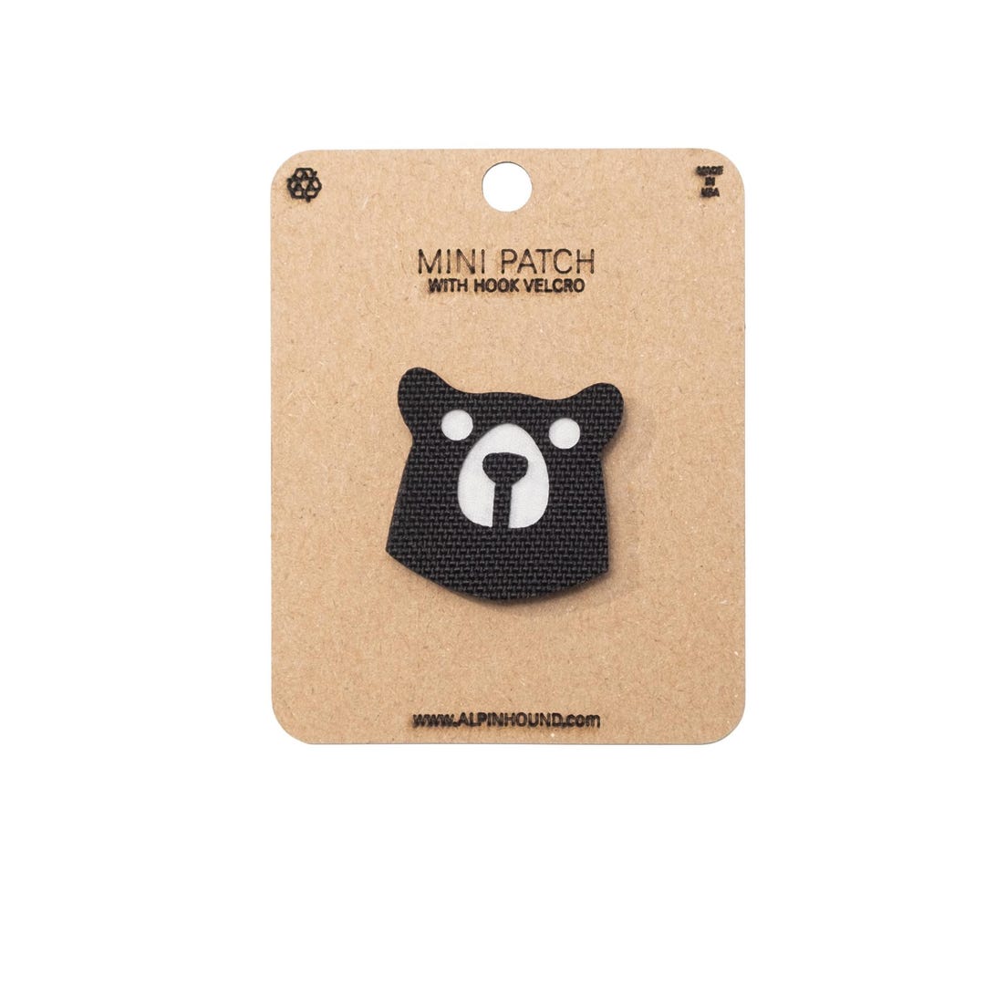 Grizzly Bear Head Tactical Patch Mini Black and White - Etsy