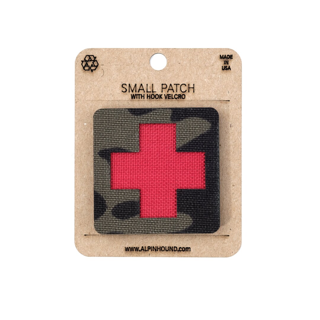 Small Multicam Black and Red Medical Tactical Patch - Etsy