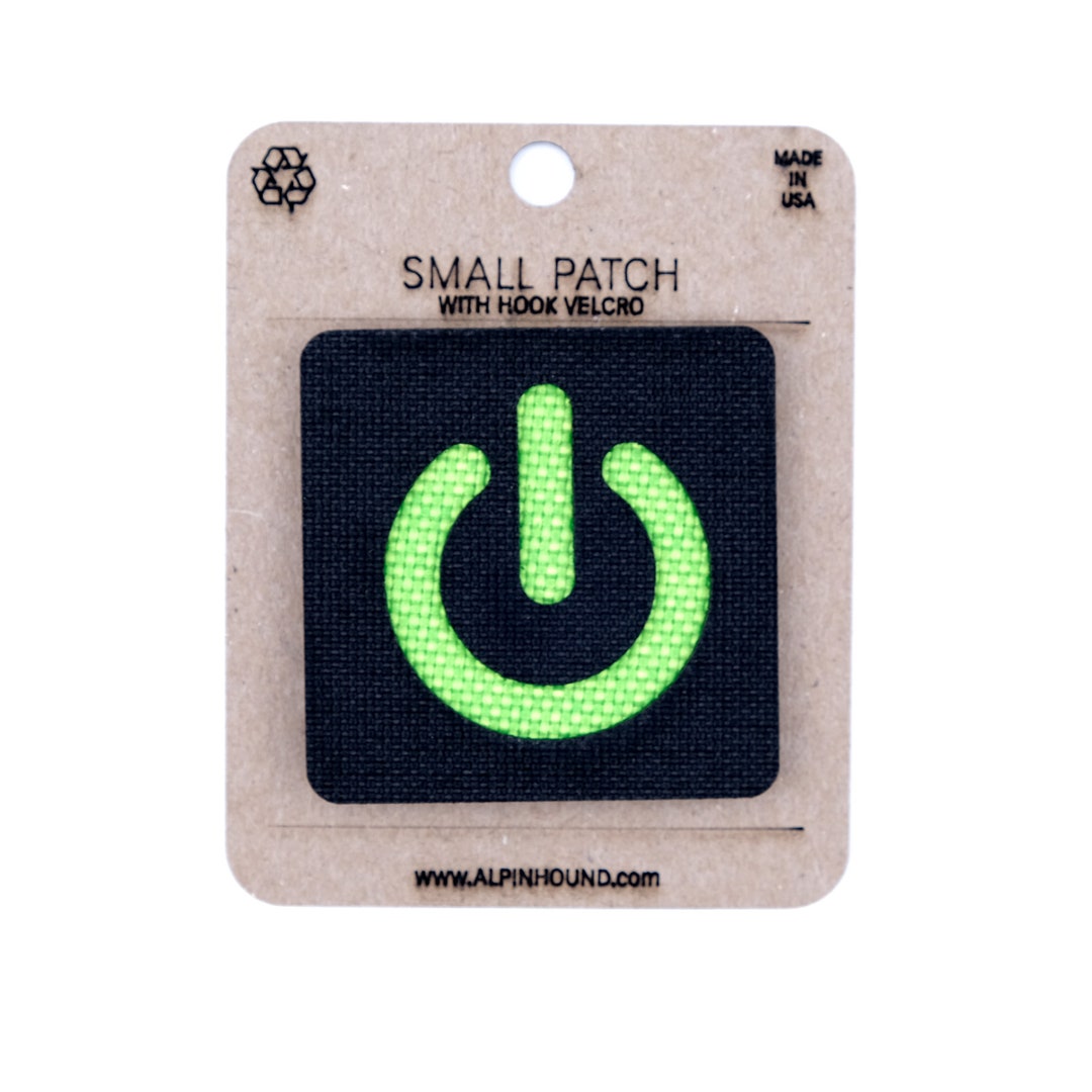 Small Black and Neon Green Power on Tactical Patch - Etsy