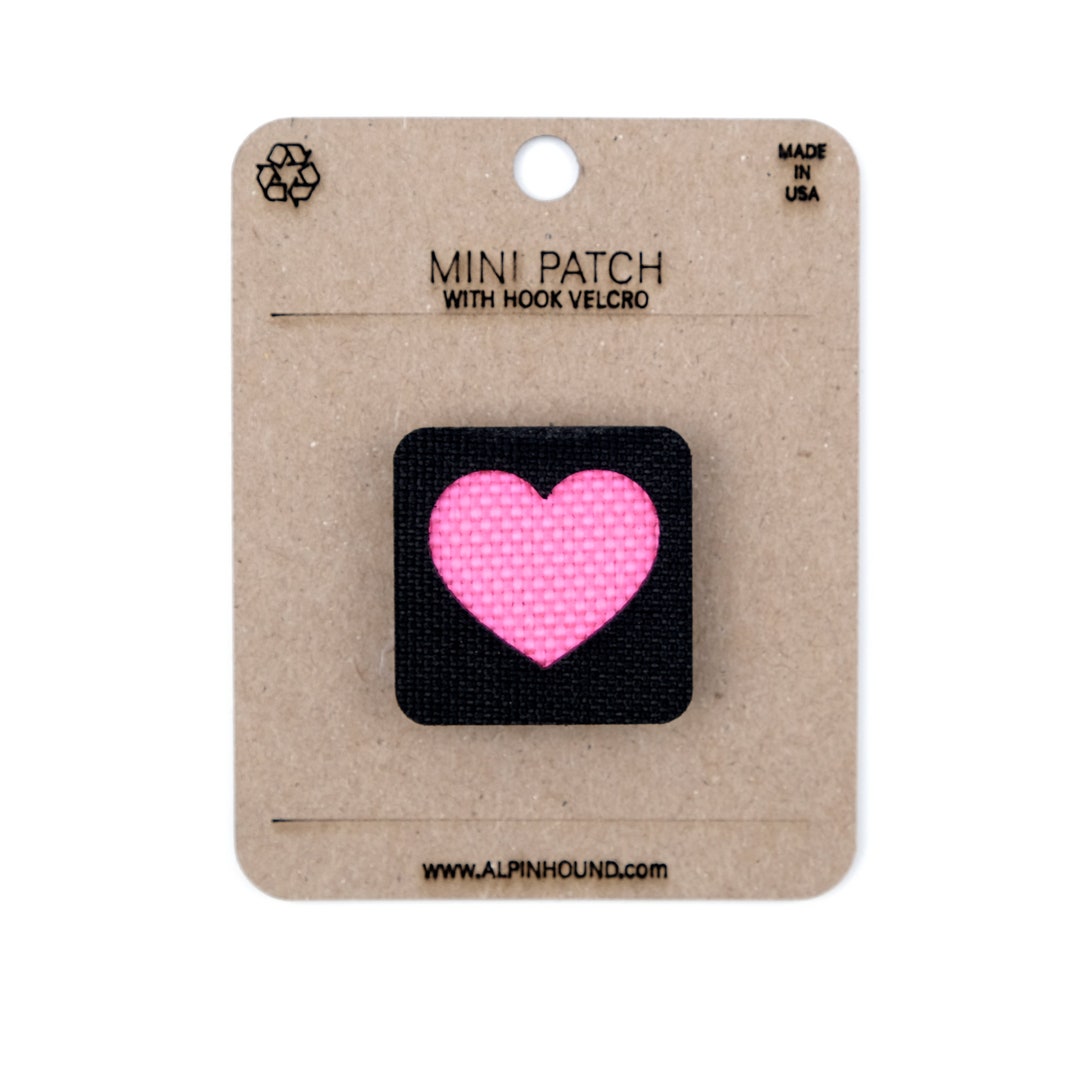 Mini Black and Neon Pink Heart Tactical Patch - Etsy