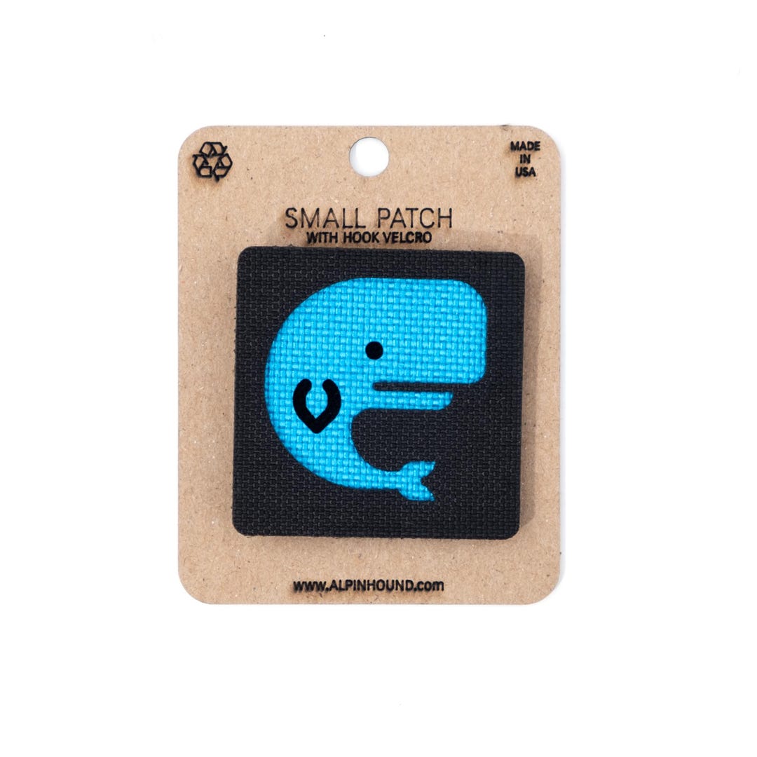 Blue Whale Tactical Patch Black and Blue Small 1.5X1.5 - Etsy