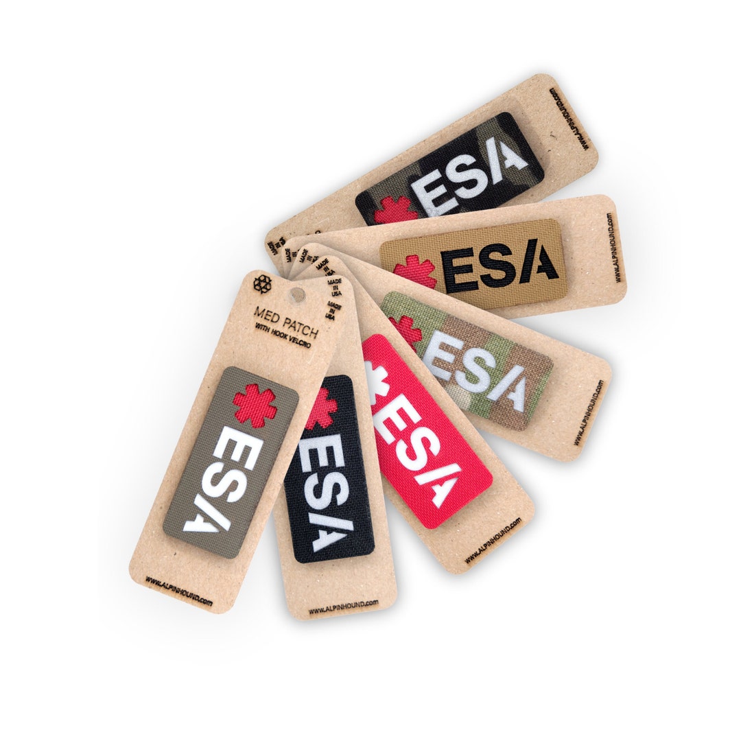 Small ESA Patch With Hook Velcro Backing - Etsy