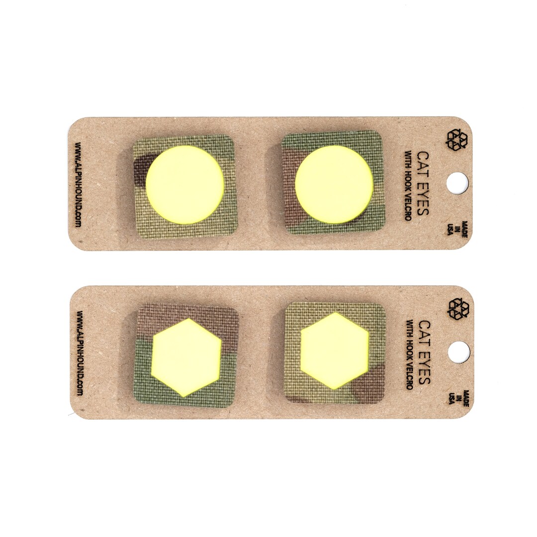 Mini Multicam Reflective Yellow Cat Eye Tactical Patch Set - Etsy