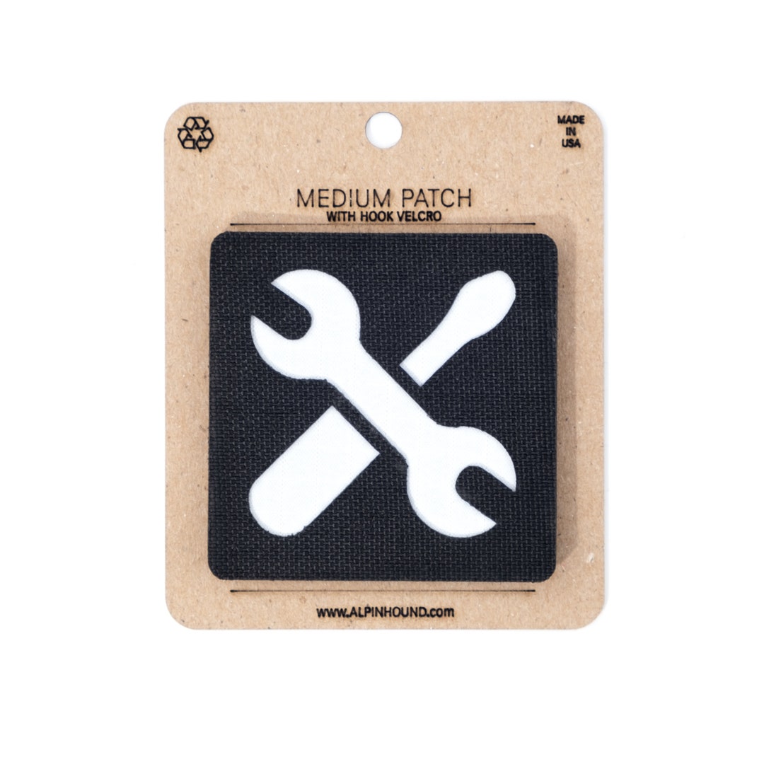Tool Design Tactical Patch Black and White 2x2 Medium - Etsy