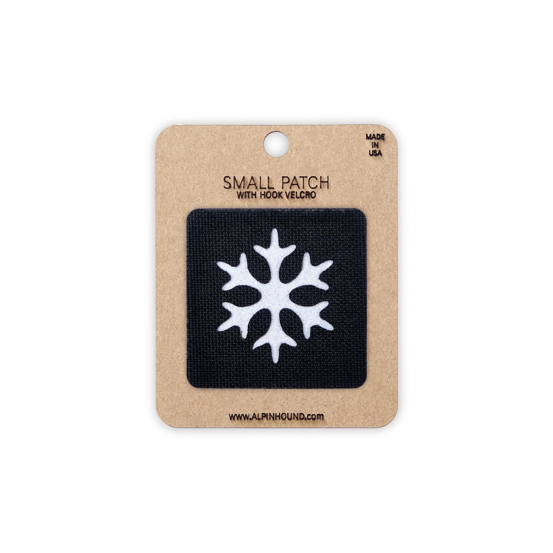 Snowflake Tactical Patch Small Black and Reflective Silver - Etsy