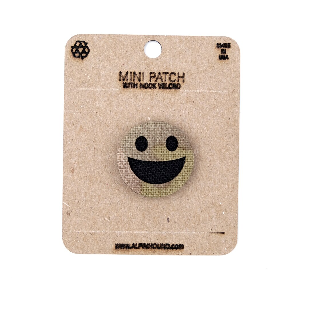 Mini Multicam and Black Smiley Face Tactical Patch - Etsy