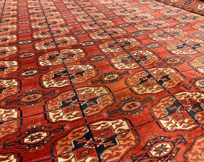 8.5 X 12.5 Footcollecotrs' PIECE Antique Tekka Turkmenistan Bokhara ...