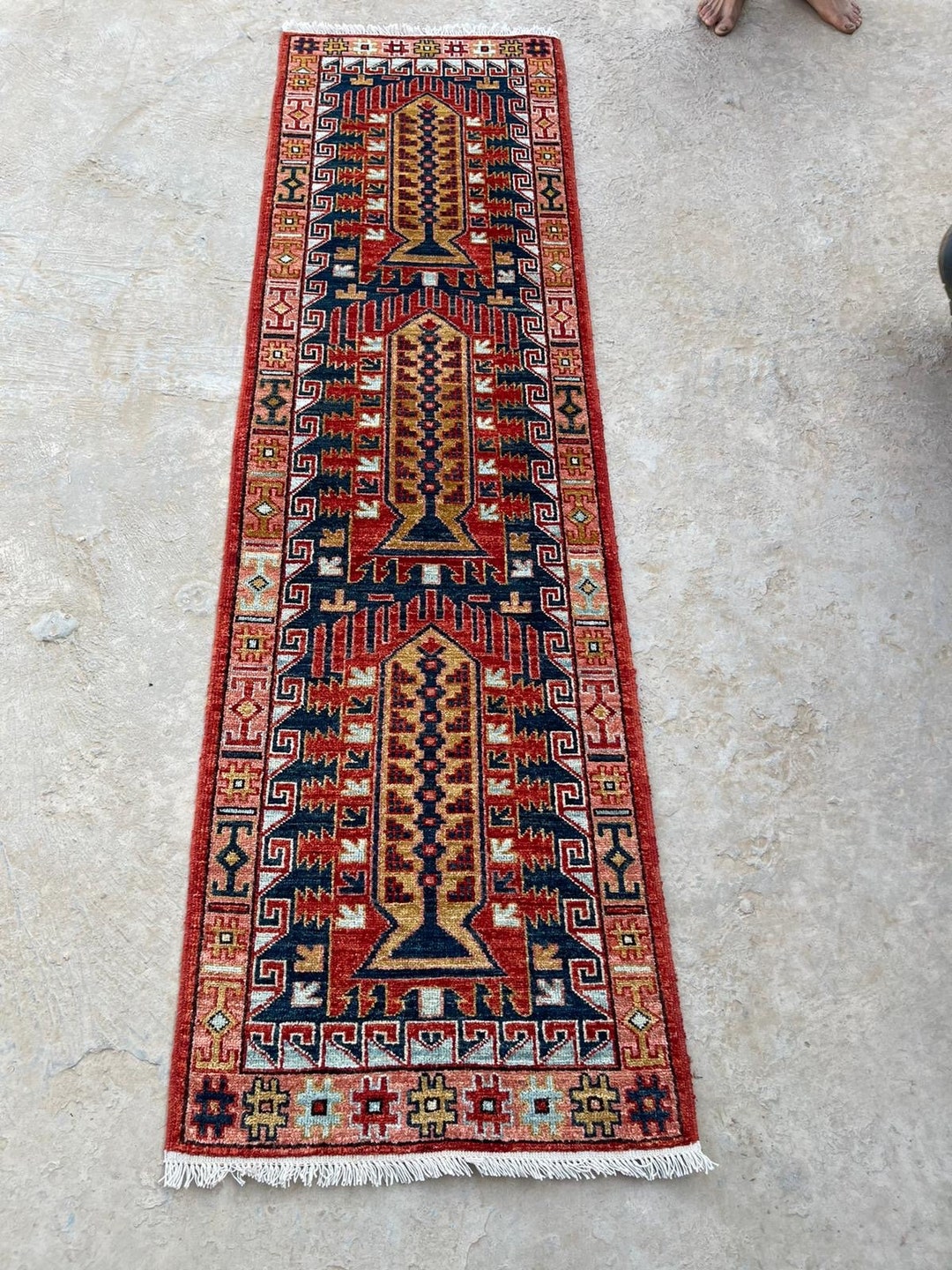 2 X 7'3 Ft Stunning Qalam Dani Pencil Box Tribal Pattern - Etsy UK
