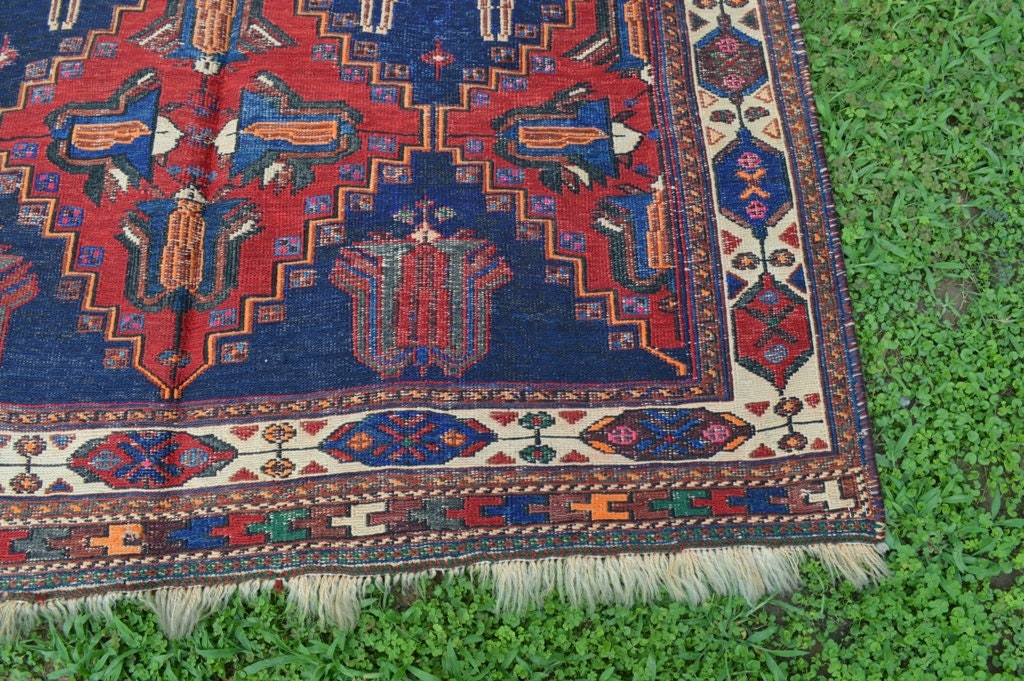 7.6 X 4.7 FT Antique Caucasian Pictorial Pattern Rug MID - Etsy