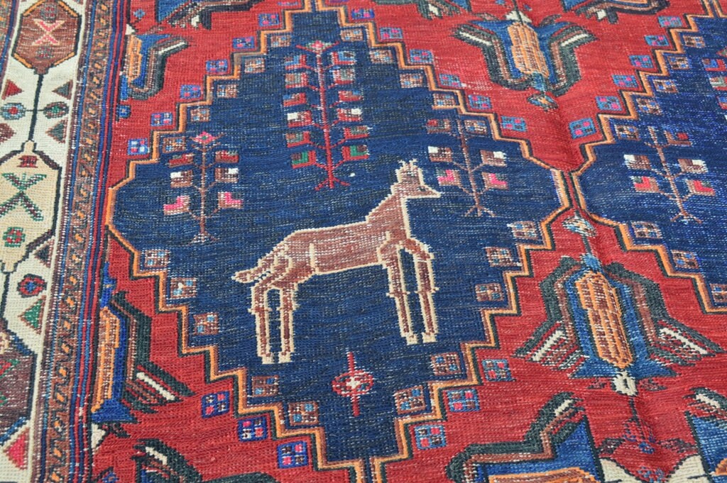 7.6 X 4.7 FT Antique Caucasian Pictorial Pattern Rug MID - Etsy