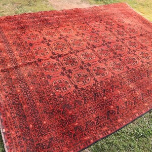 6.6 X 8.9 Antique Wazir Gul Pattern Turkoman CarpetNatural | Etsy