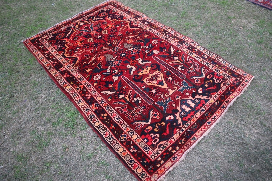 Vintage Natural Vegetable Dye Yak Tarafa Armenian Large Prayer Carpet ...