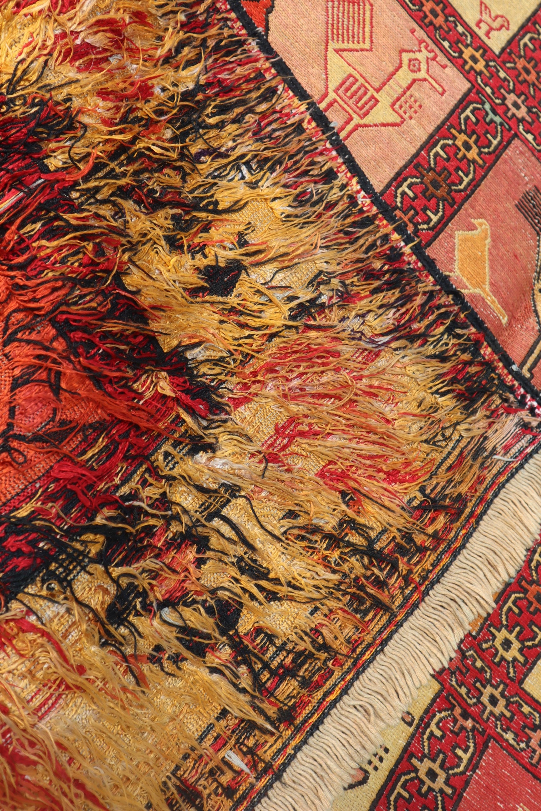 Vintage High Quality Roaster Pattern Turkish Soumak Kilim Rug | Etsy