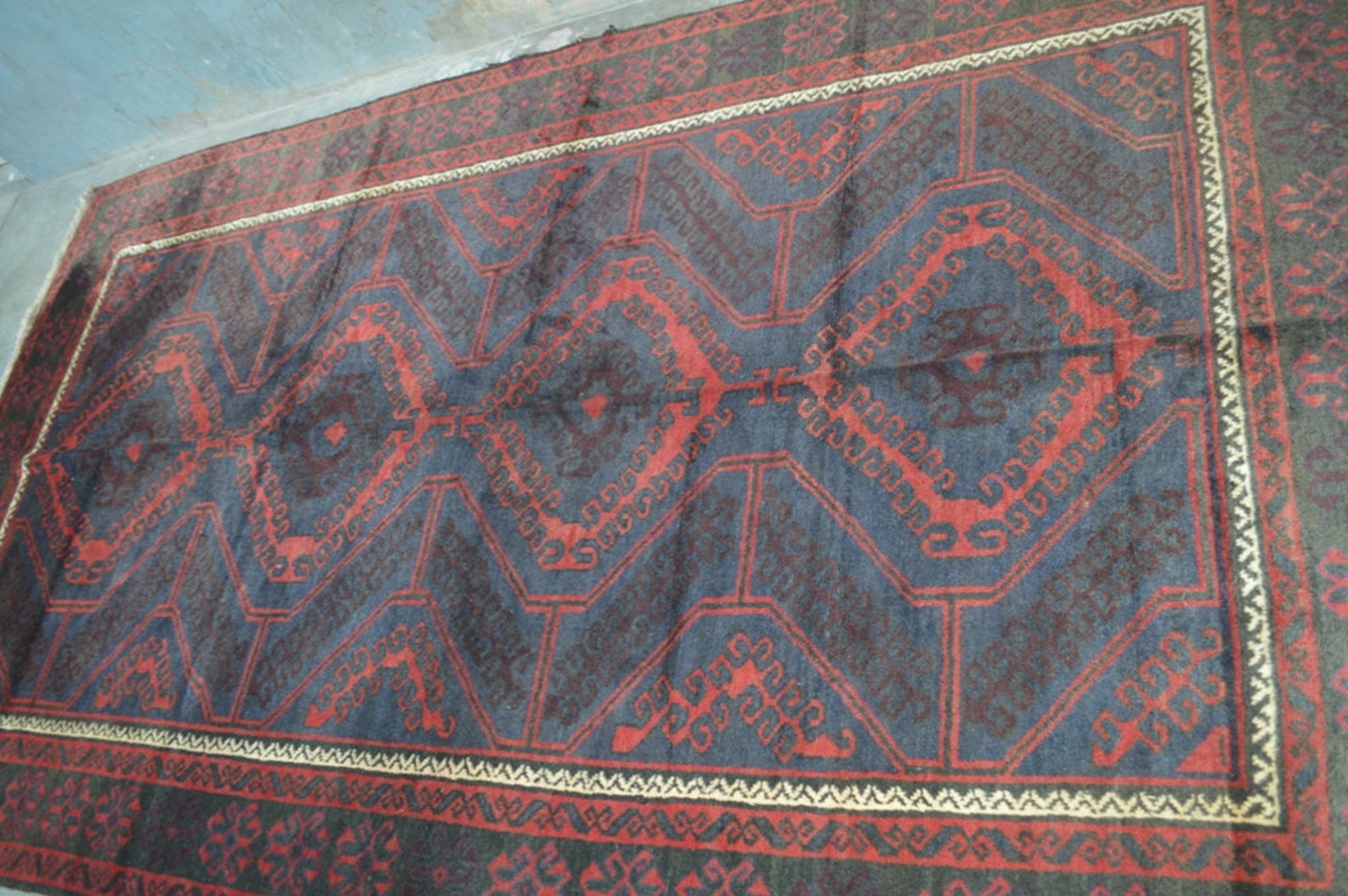 9'9 X 5'9 FT Semi Antique Zanjiri Maldari Baluch Area | Etsy