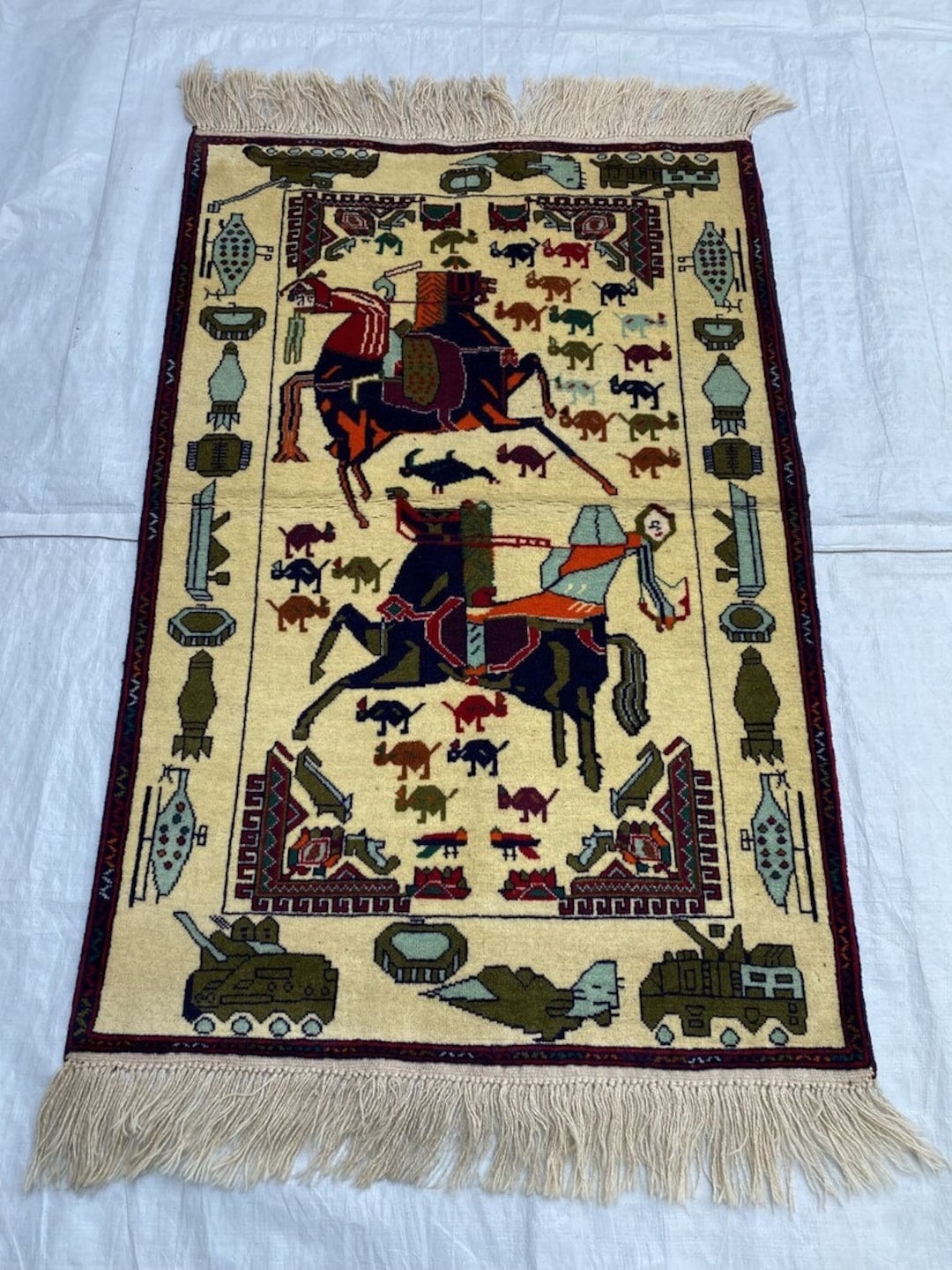 Stunning Handmade Wall Hang Soviet War Carpet - Etsy