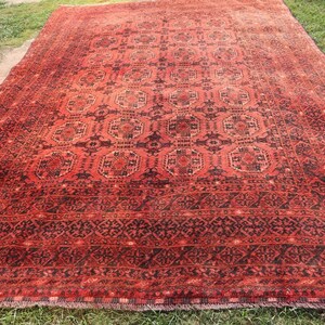 6.6 X 8.9 Antique Wazir Gul Pattern Turkoman CarpetNatural | Etsy