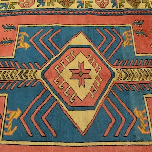 Stunning Caucasian Kazak Pattern Central Asian Russian Carpet - Etsy