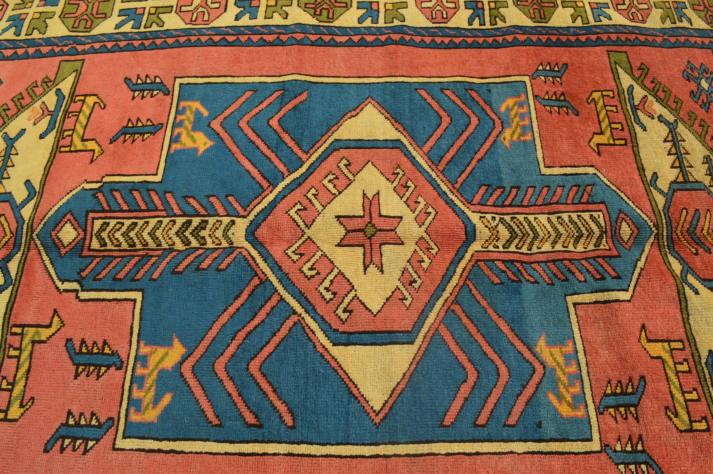 Stunning Caucasian Kazak Pattern Central Asian Russian Carpet - Etsy