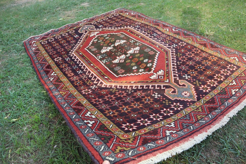 Stunning Kazak Pattern Caucasian Carpetgorgeous Dimaond | Etsy