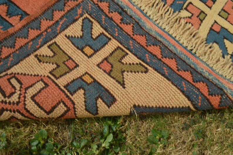 Stunning Caucasian Kazak Pattern Central Asian Russian Carpet | Etsy