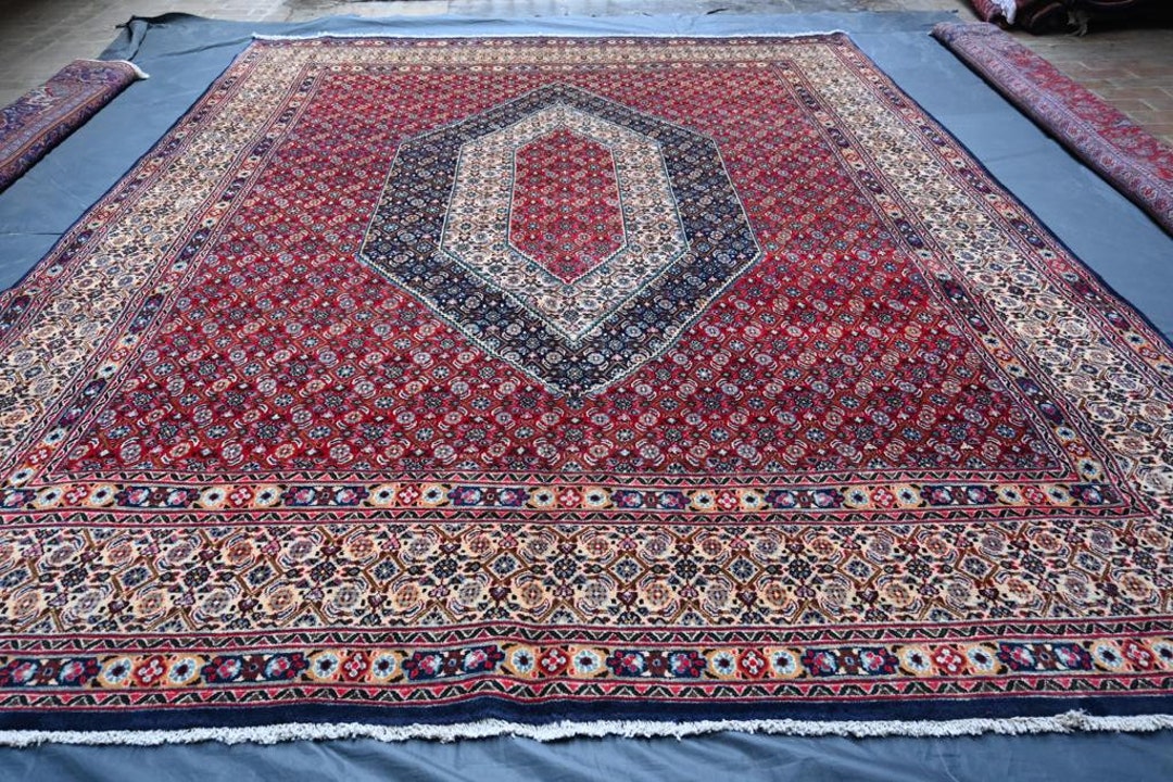 9'5 X 13 Ft Vintage Mahi Pattern Natural Vegetable Dye Beautiful ...