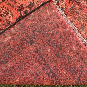 6.6 X 8.9 Antique Wazir Gul Pattern Turkoman CarpetNatural | Etsy